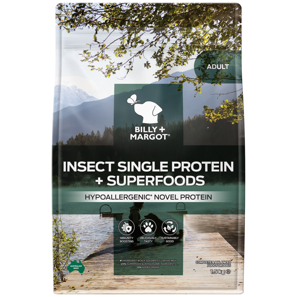 Billy + Margot Insect Single Protein + Superfoods Adult Dry Dog Food 1