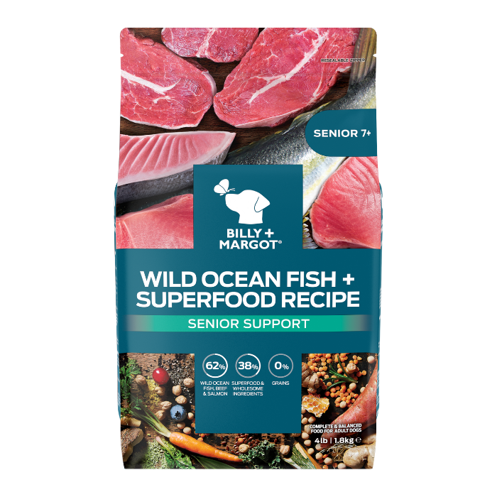 Billy + Margot Wild Ocean Fish + Superfood Recipe Senior Support Dry D