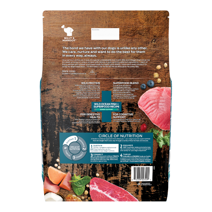 Billy + Margot Wild Ocean Fish + Superfood Recipe Senior Support Dry D
