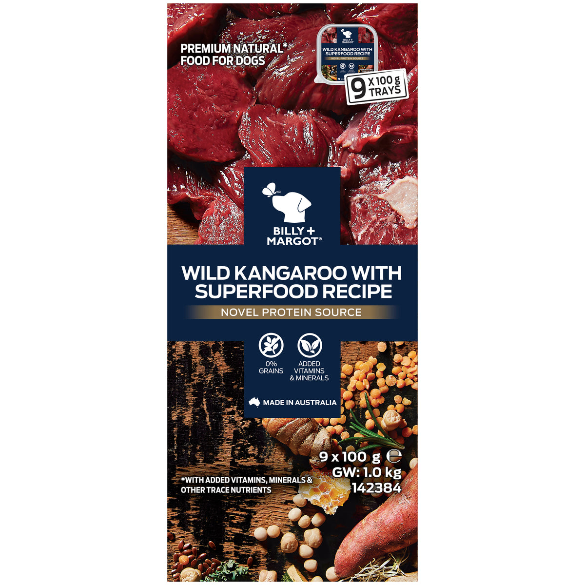 Billy + Margot Novel Protein Wild Kangaroo With Superfood Recipe Adult